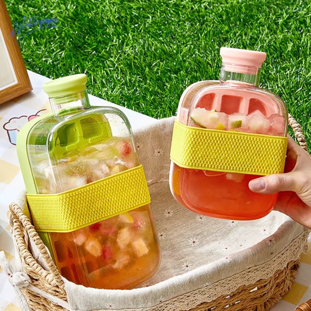 Forma de Gheata 2in1, Tip Sticla cu Pai, 12 Cuburi, 500ml – Zenino