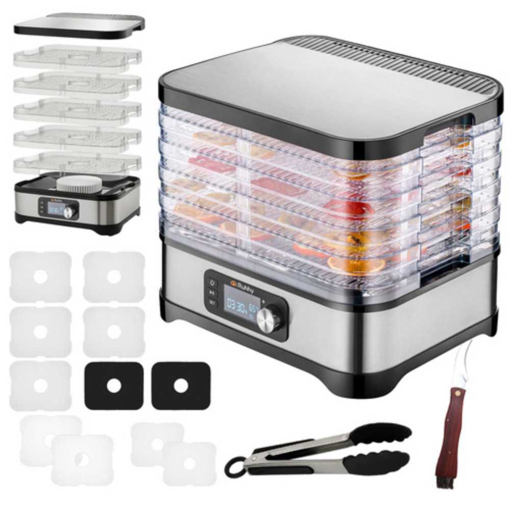 Deshidrator Electric Legume, Fructe, 5 Tavi, 400W, cu Programare, Afis ...